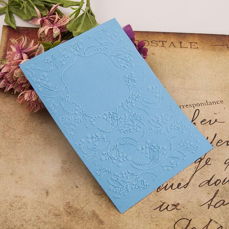 Embossing Folder - Floral Greetings Card Making - Etsy