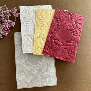 Embossing Folder - Botanical Leaf Holiday Greeting Card Making Craft - Etsy