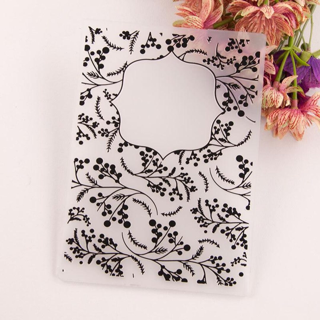 Embossing Folder - Floral Greetings Card Making - Etsy