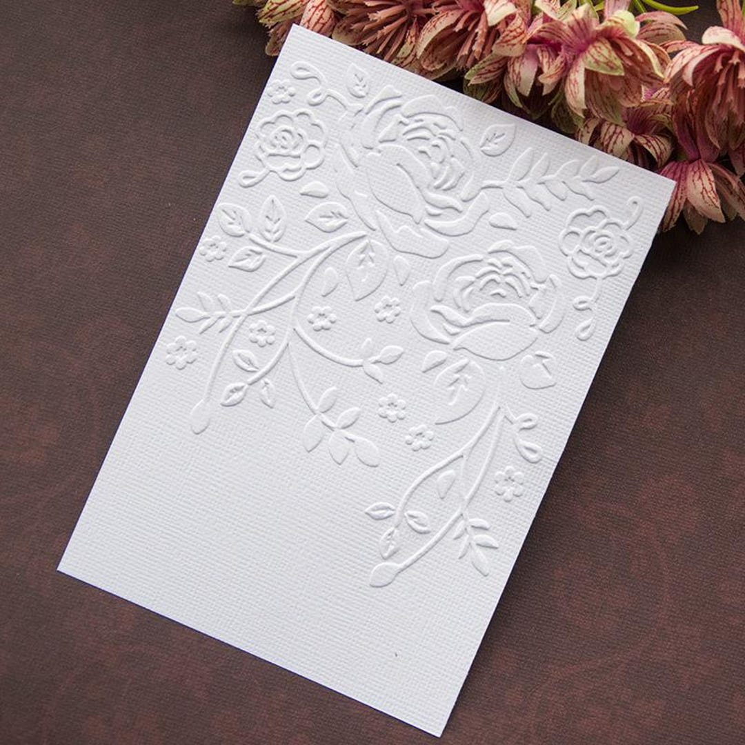 Embossing Folder - Flowers Card Making - Etsy