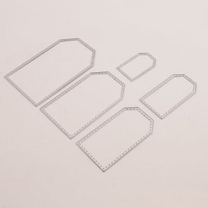 3D Gift Tags Bookmarks Metal Cutting Dies Scrapbooking Floral Steel ...