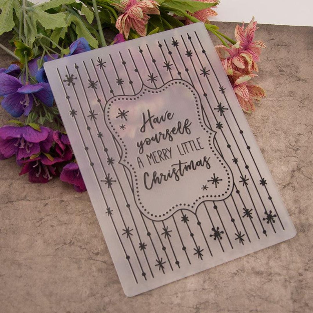 Embossing Folder - Christmas Holiday Greetings Card Making - Etsy