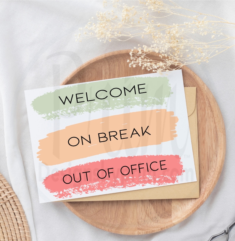 Welcome on Break Printable Sign Instant Download in Progress - Etsy
