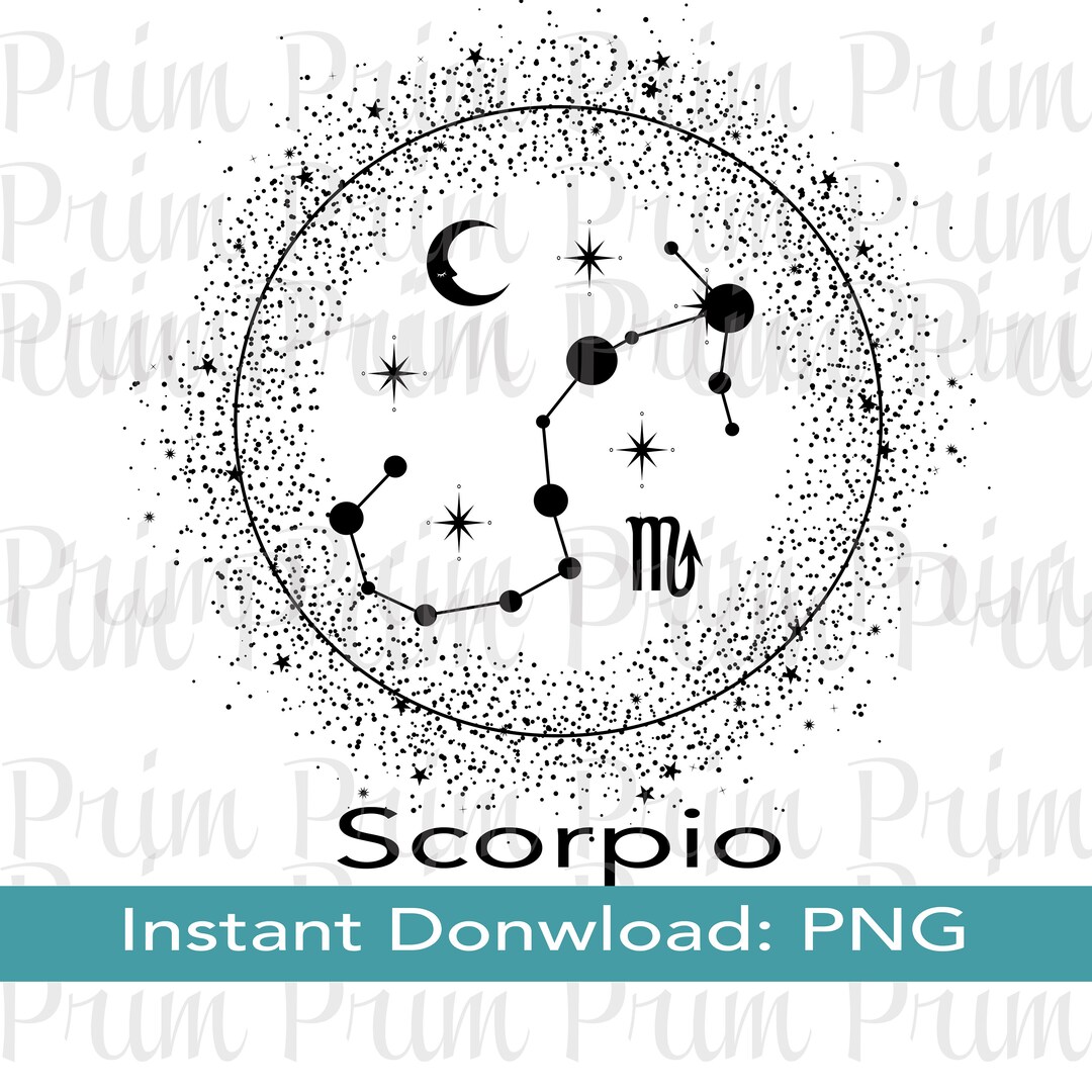 Scorpio Constellation Zodiac SVG PNG Astrology Horoscope 12 - Etsy ...