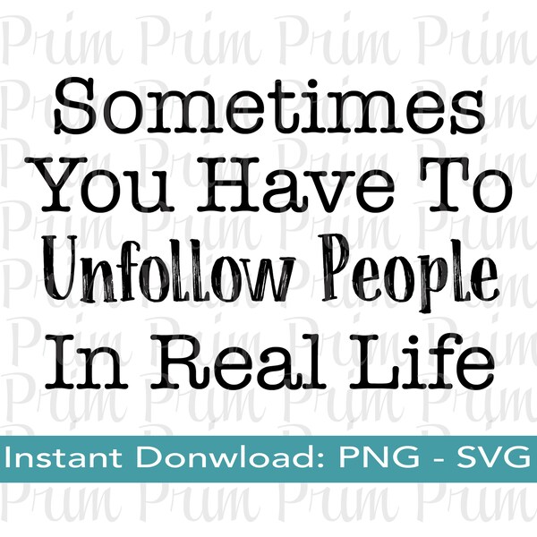 Funny Unfollow Png - Etsy