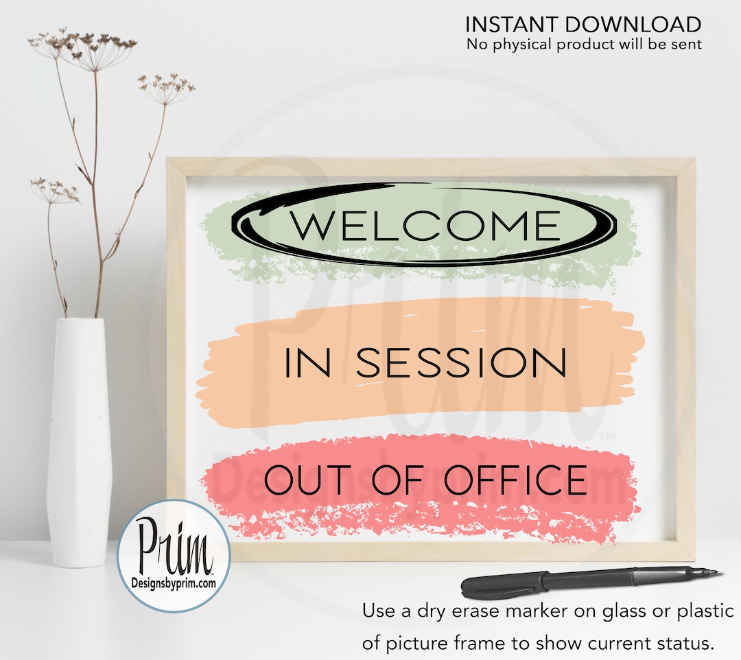 Welcome in Session Printable Sign Instant Download in - Etsy