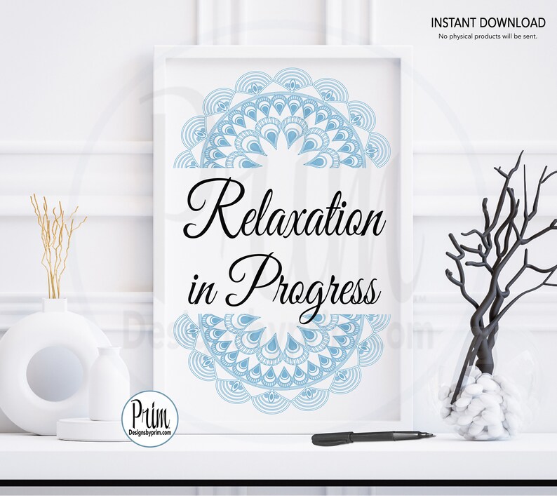 Relaxation in Progress Printable Sign, Please Do Not Disturb Sign ...