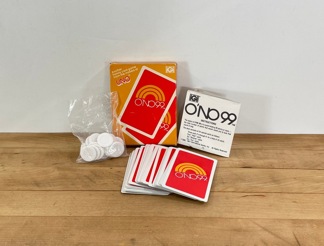 Complete Copyright 1982 UNO Game O'NO 99 by International Games in Box ...