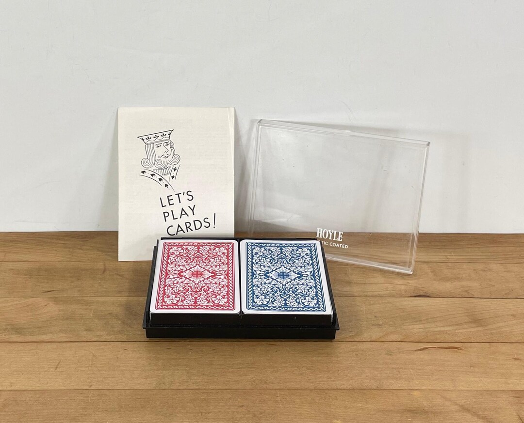 Double Deck Plastic Red and Blue Playing Cards by Hoyle, Complete Red ...