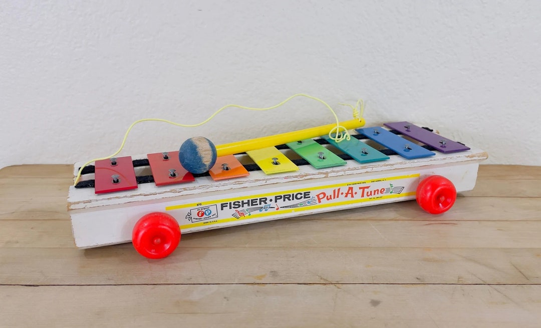 1960s Fisher Price Xylophone, Fisher Price Pull-a-tune Wood Base ...