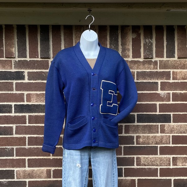 Mens Royal Blue Cardigan - Etsy
