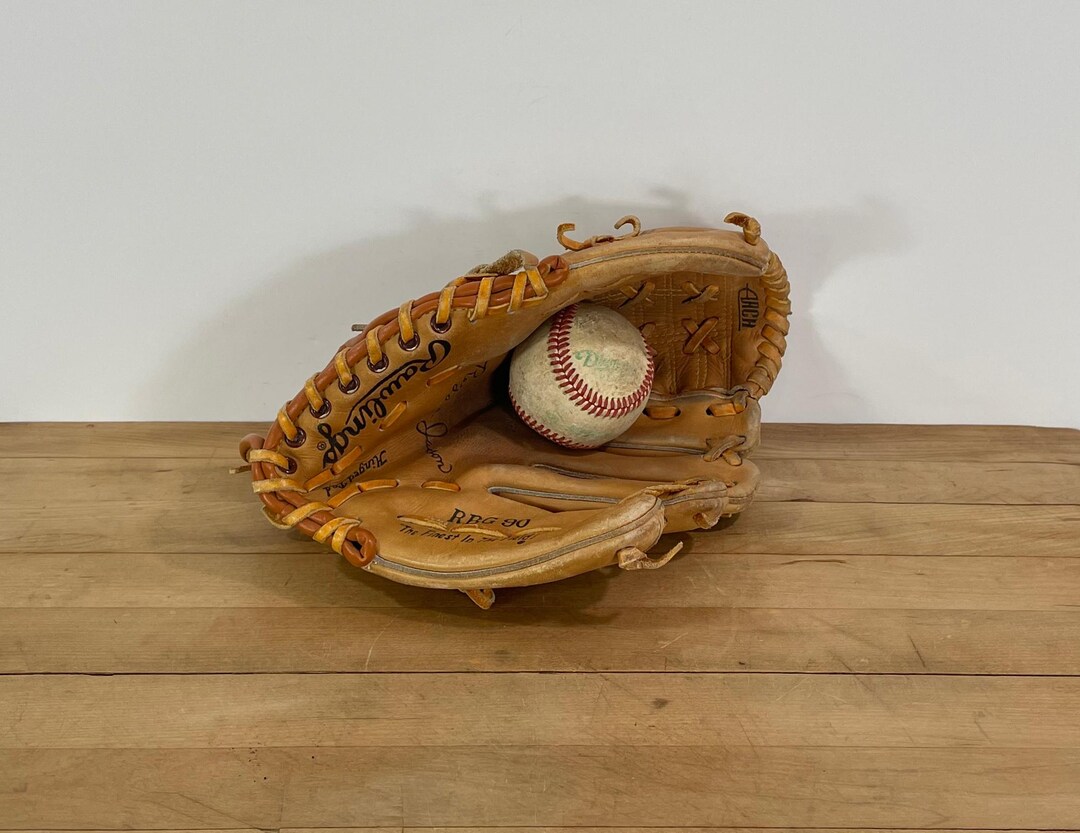 Rawlings Baseball Glove RBG 90 Reggie Jackson Youth Fielders Glove Leather Mitt With Diamond ...