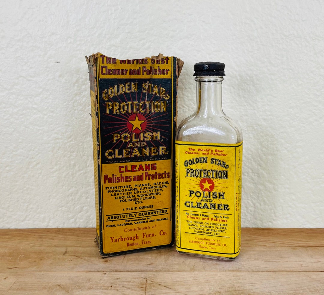 Empty Glass Bottle, Golden Star Polish Clear Glass Obear-nester Glass ...