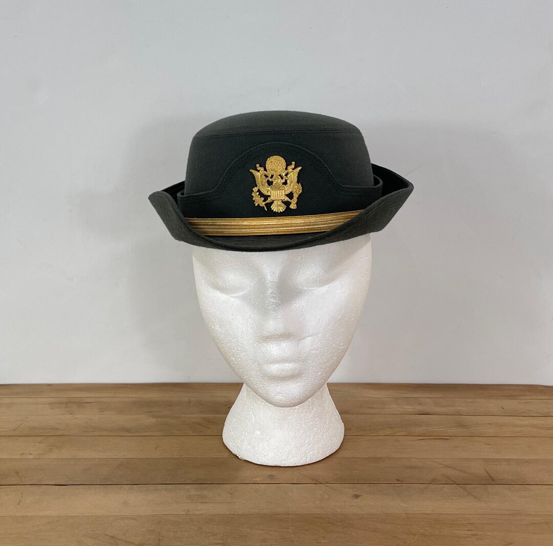 80s Kingform Cap Green Ladies US Army Cap, Female Service Hat for ...