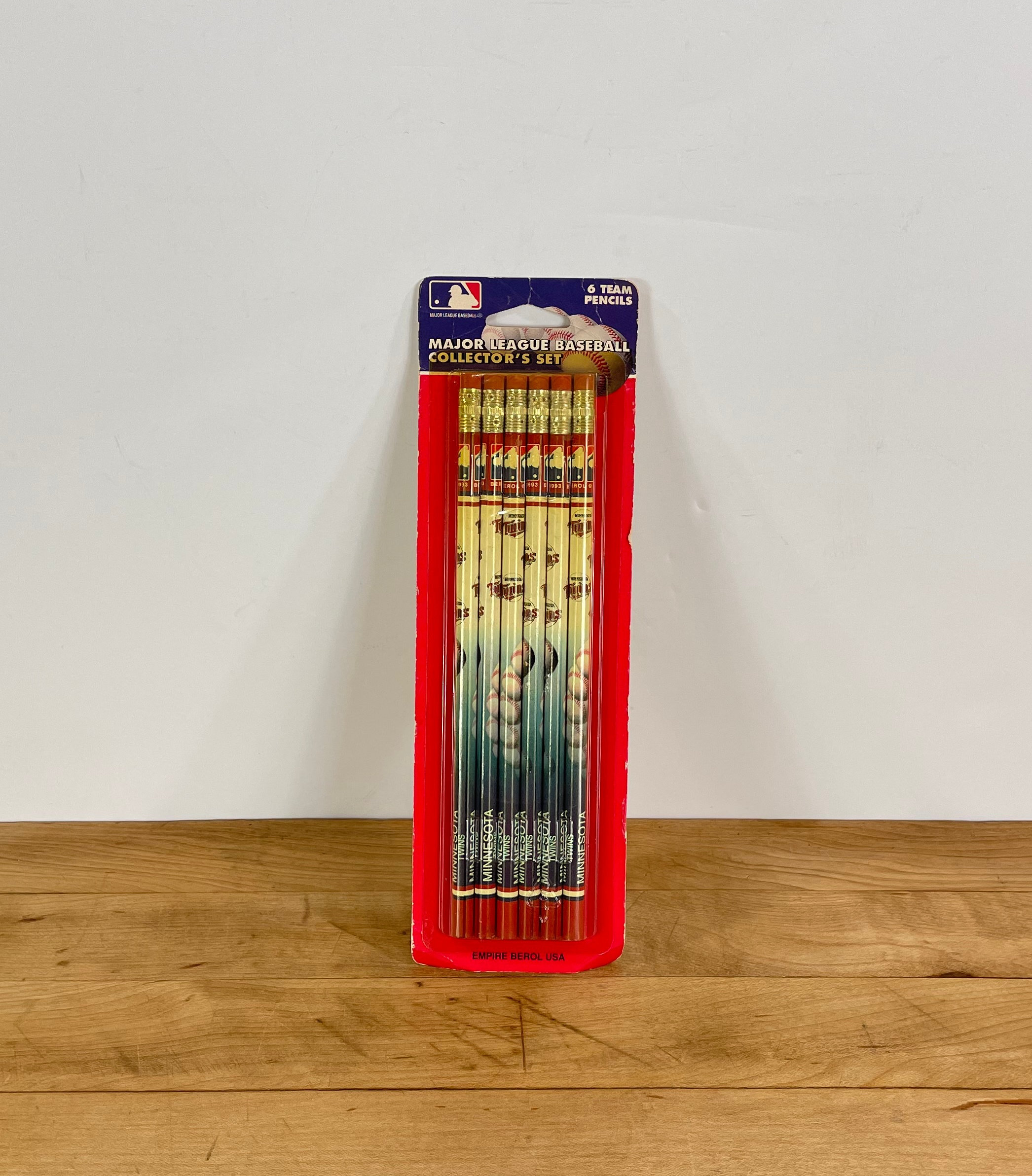 MLB Collector's Pencil Set 1993 Minnesota Twins Set of 6 Team Pencils ...