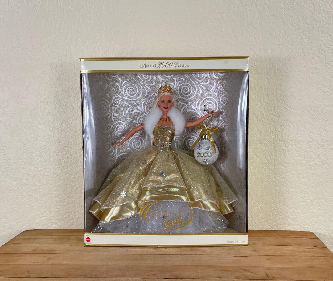 Caucasian Holiday Barbie, Special Edition Celebration Barbie, Year 2000 ...