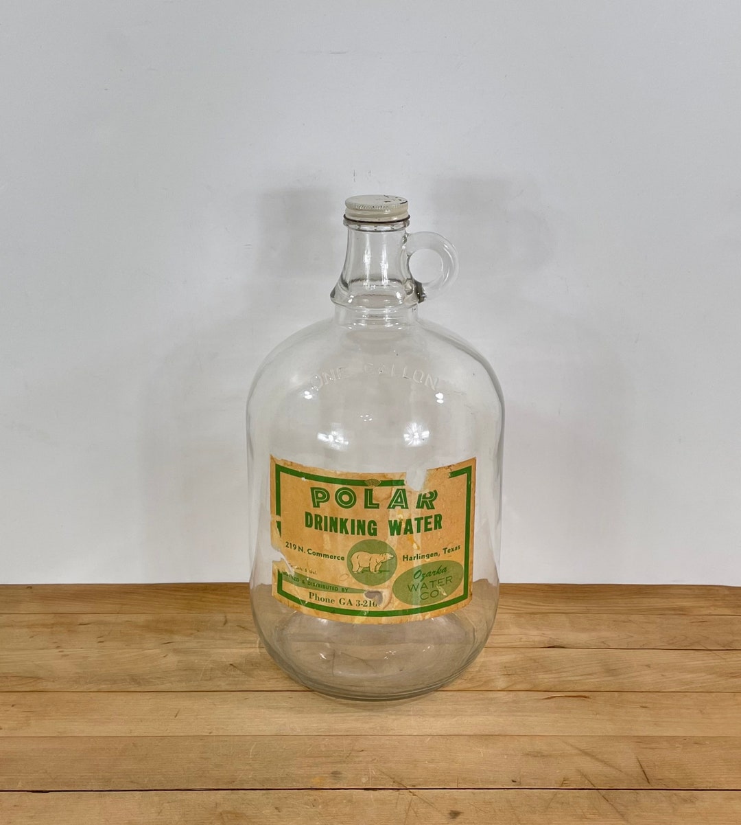 Ozarka Spring Water 1 Gallon Clear Glass Jug With Label Owens - Etsy