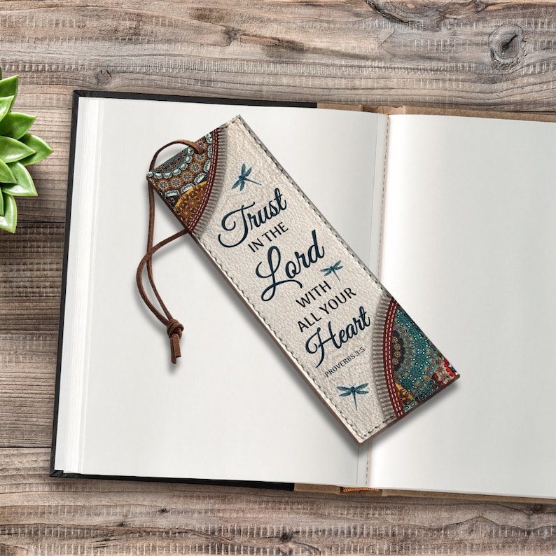 Personalized Bible Verse Bookmarks Custom Christian Gifts Leather ...