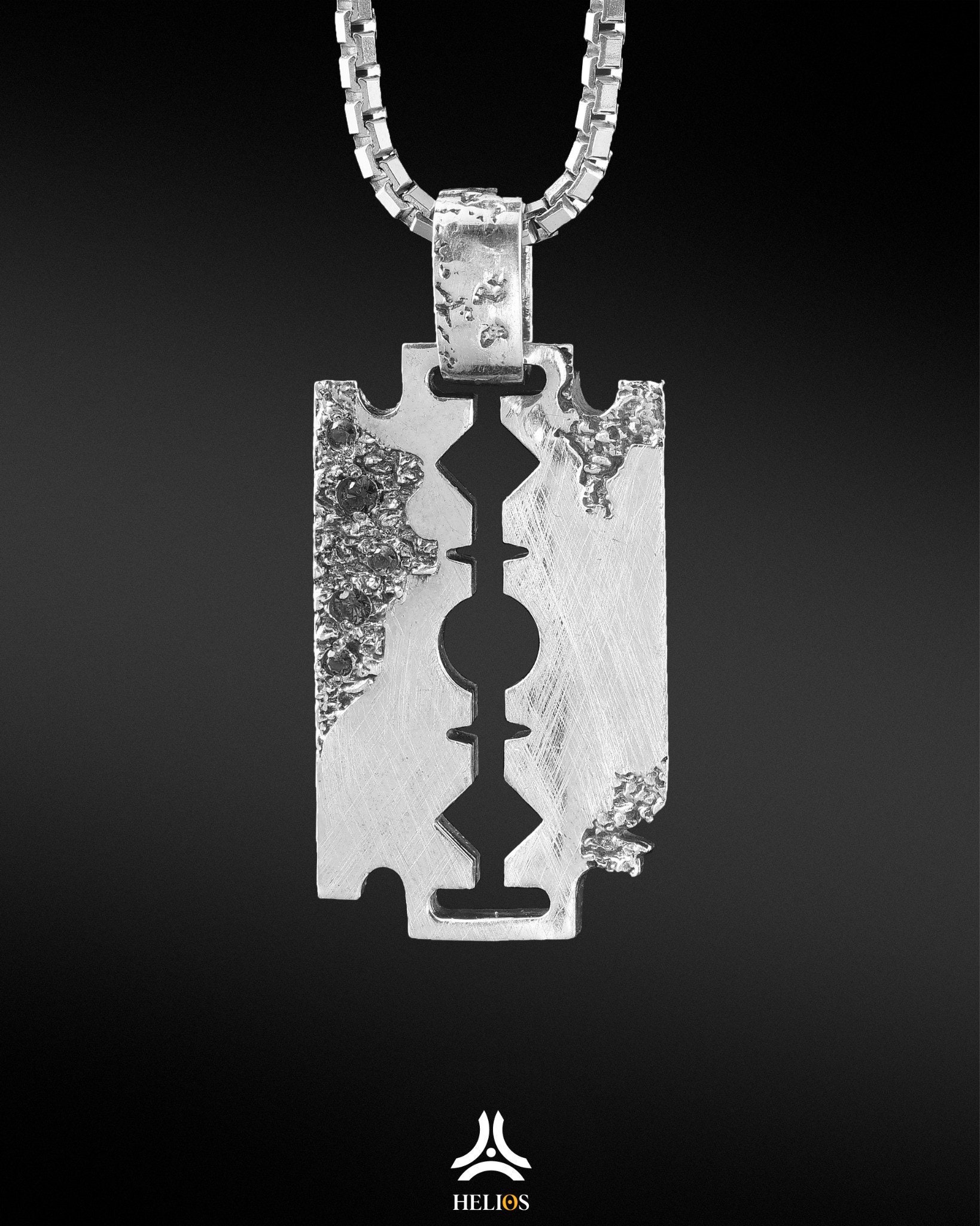 Helios Helisilver Classic Razor Blade Shaped Handcrafted S925 - Etsy