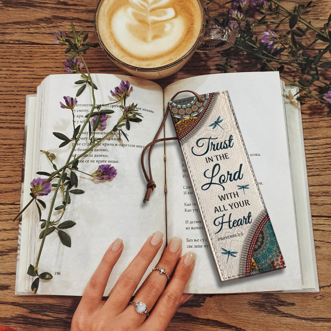 Personalized Bible Verse Bookmarks Custom Christian Gifts Leather ...