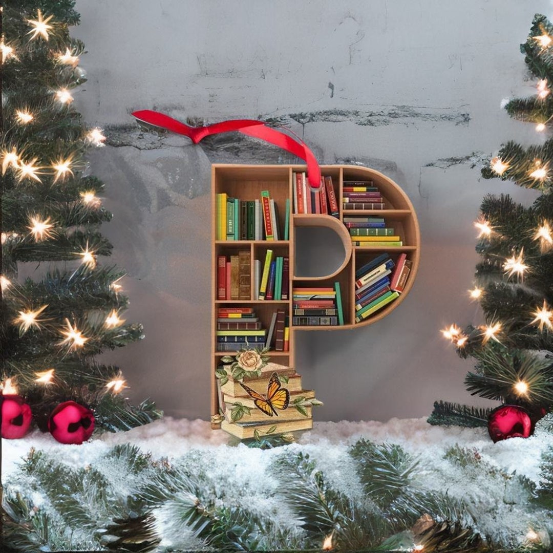 Personalized Bookshelf Ornament Wood Keepsake for Book Lovers A ...