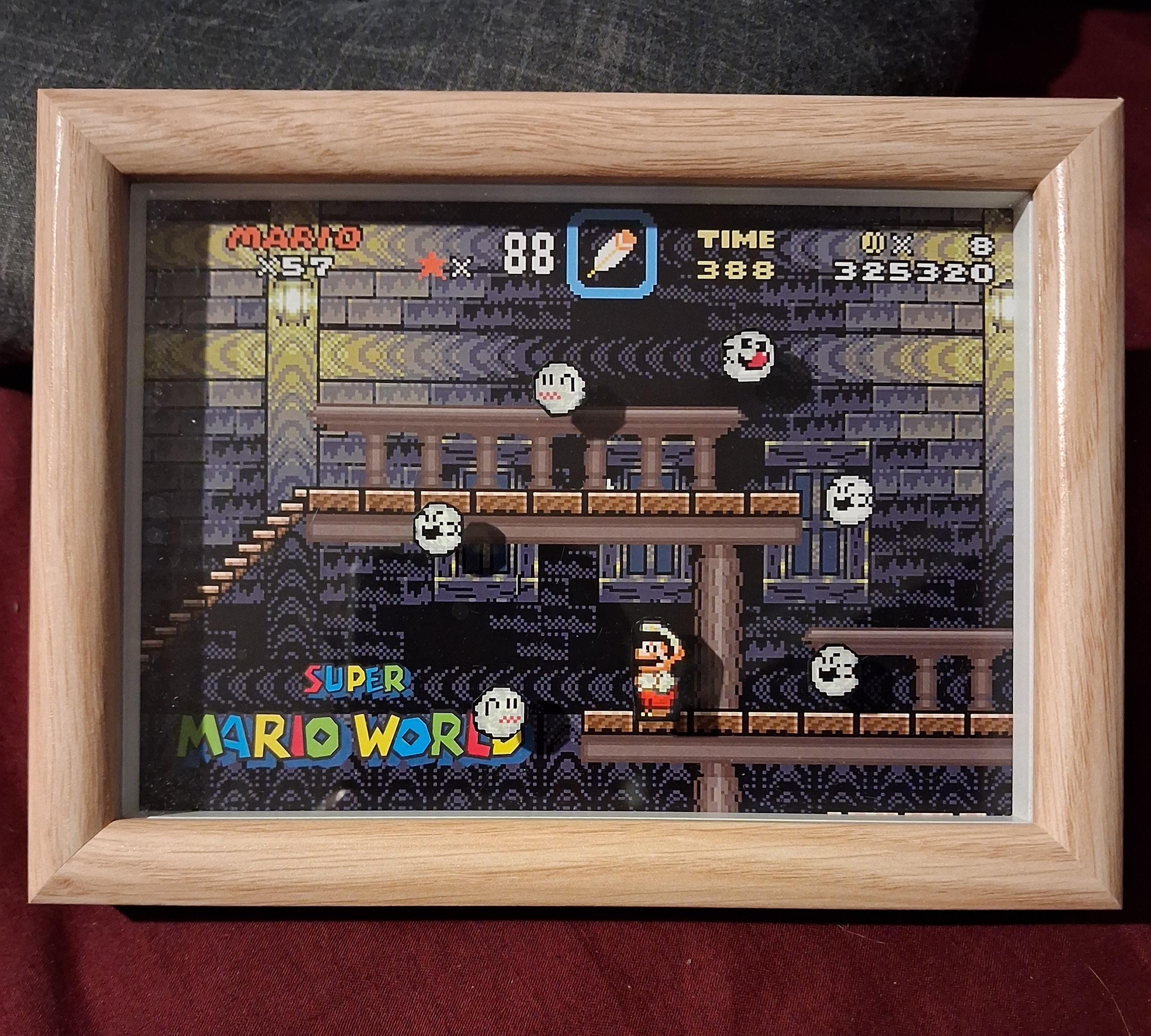SNES Super Mario World Video Game 2D Diorama High-quality Frame - Etsy