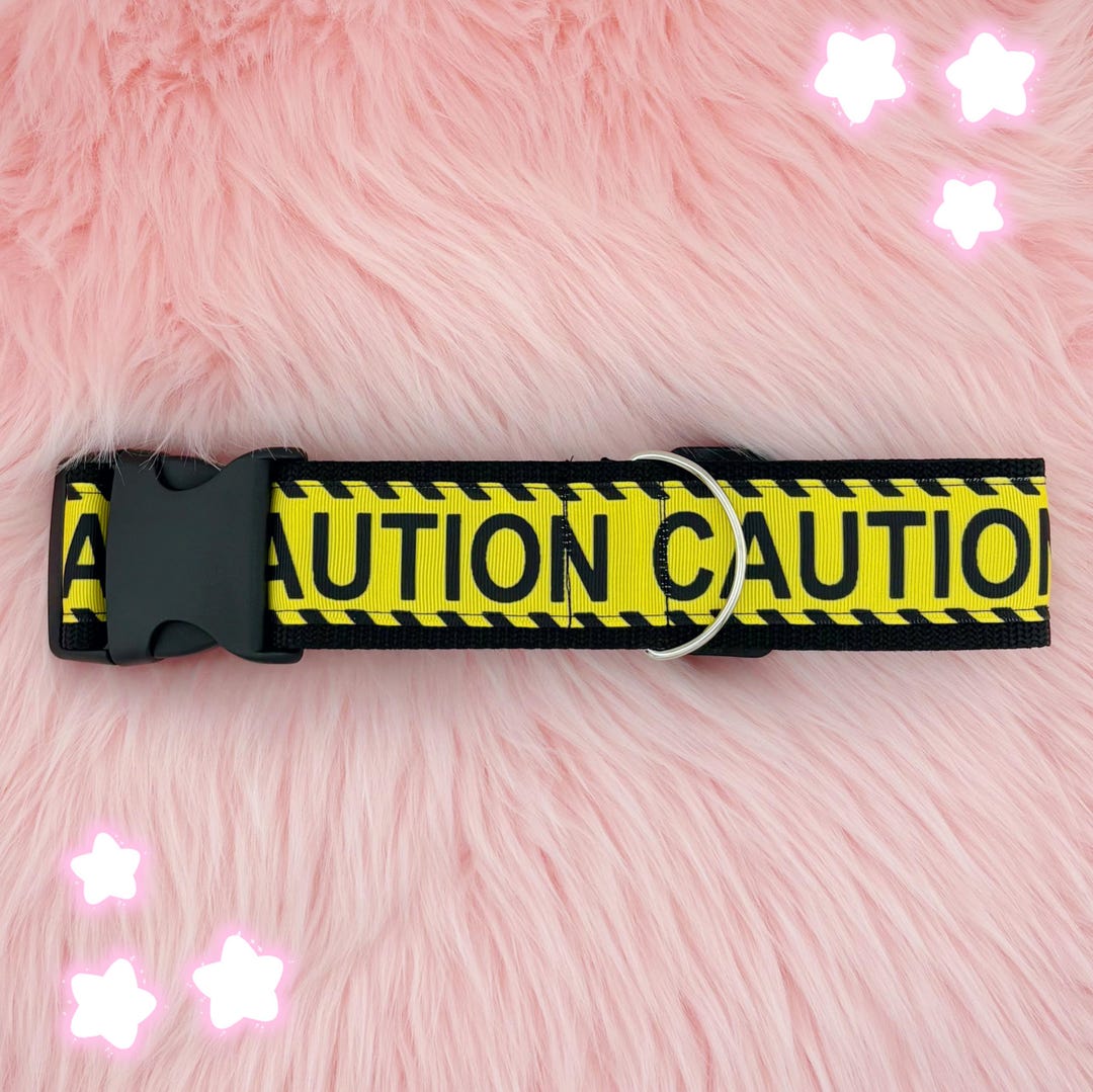 CAUTION Print Fursuit Collar - Etsy