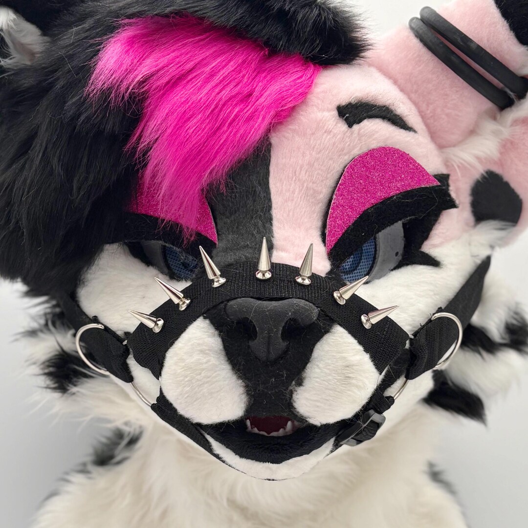 Black Spiked Fursuit Muzzle - Etsy