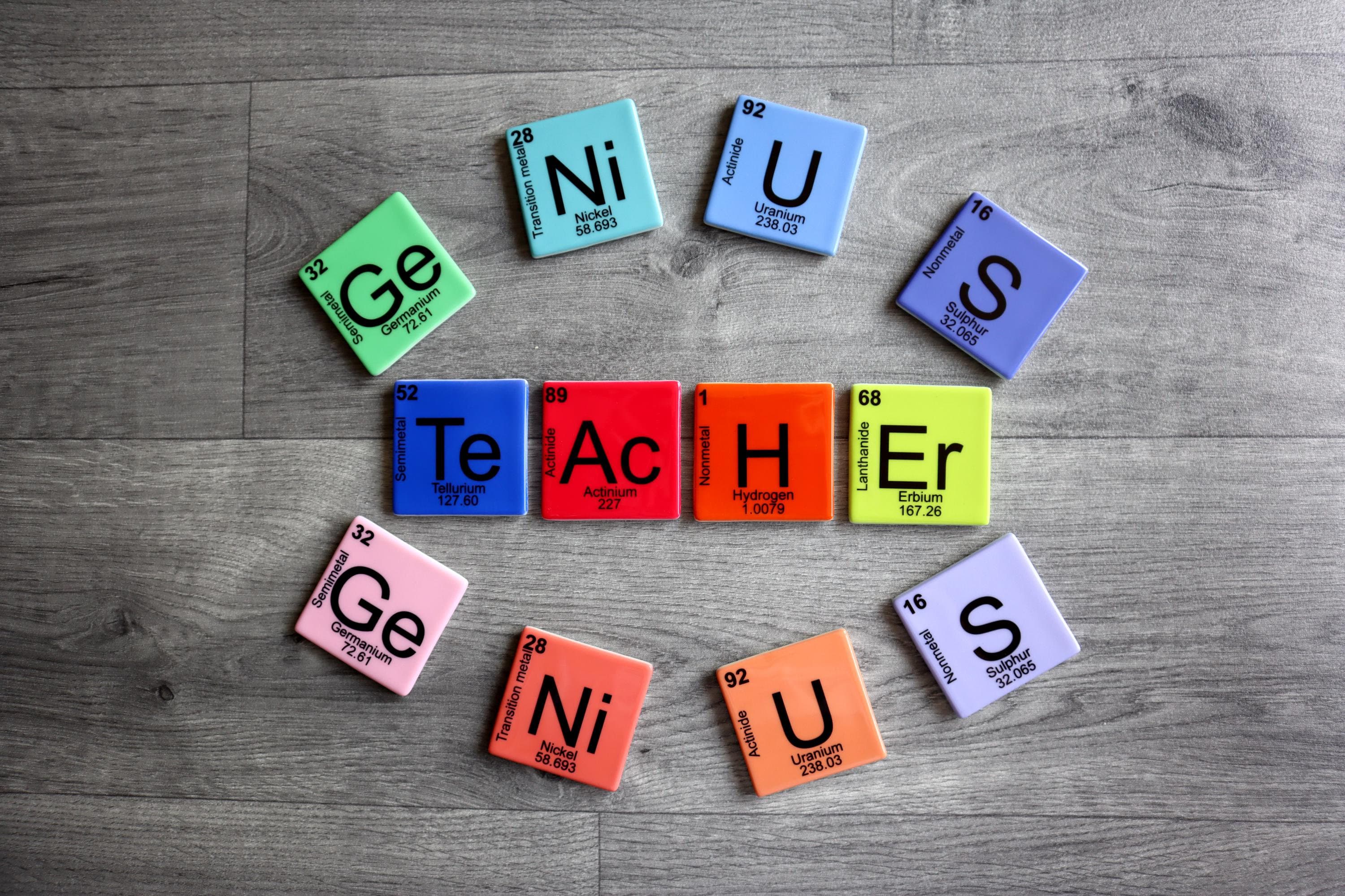 Periodic Table of Elements Ceramic Magnets, Set of 4 Chemistry Magnets ...