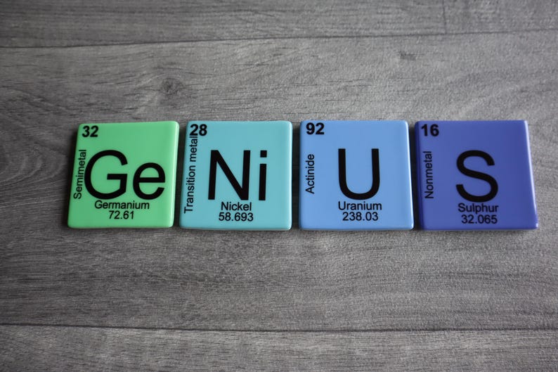 Periodic Table of Elements Ceramic Magnets, Set of 4 Chemistry Magnets ...