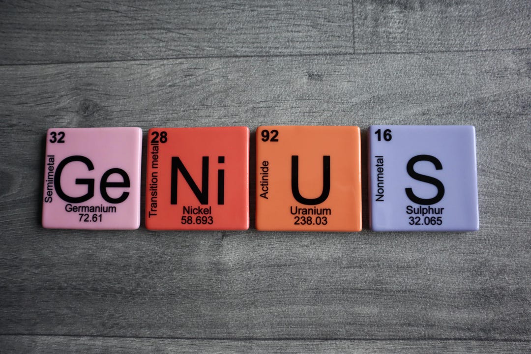 Periodic Table of Elements Ceramic Magnets, Set of 4 Chemistry Magnets ...