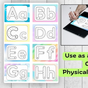 Printable Alphabet Letter Tracing Cards | Upper & Lowercase | Perfect ...