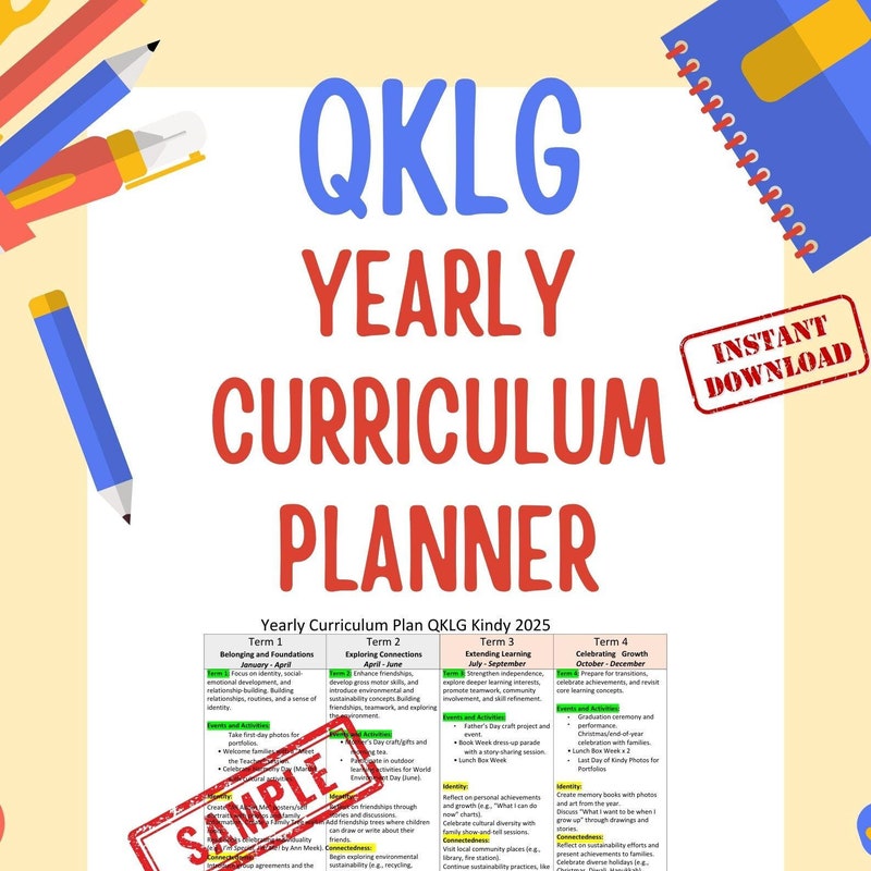 Yearly Curriculum Planners - Etsy