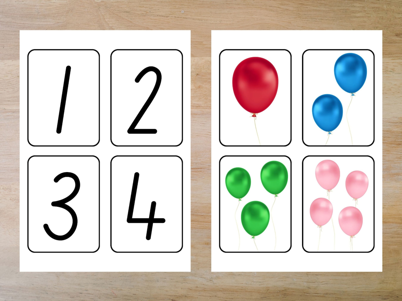 Number Flash Cards, Numeral Flash Cards, Count to 10 Cards, Counting ...