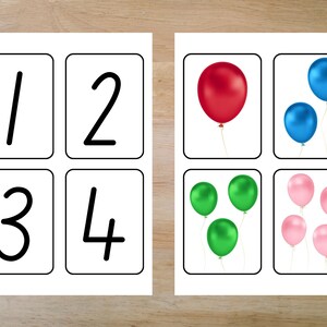 Number Flash Cards, Numeral Flash Cards, Count to 10 Cards, Counting ...