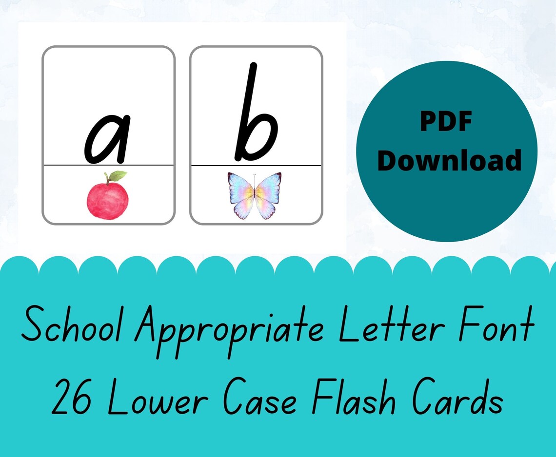 Lower Case Alphabet Flash Cards, Lower Case Letters Flash Cards, Large ...
