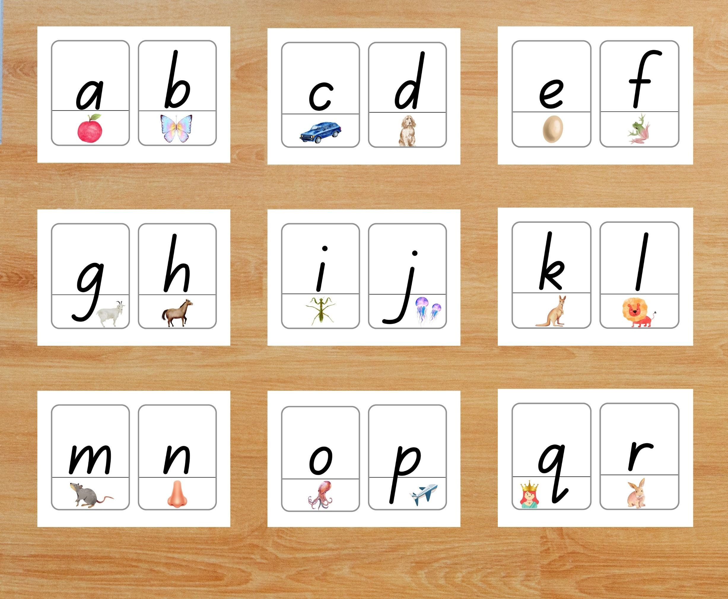 Lower Case Alphabet Flash Cards, Lower Case Letters Flash Cards, Large ...