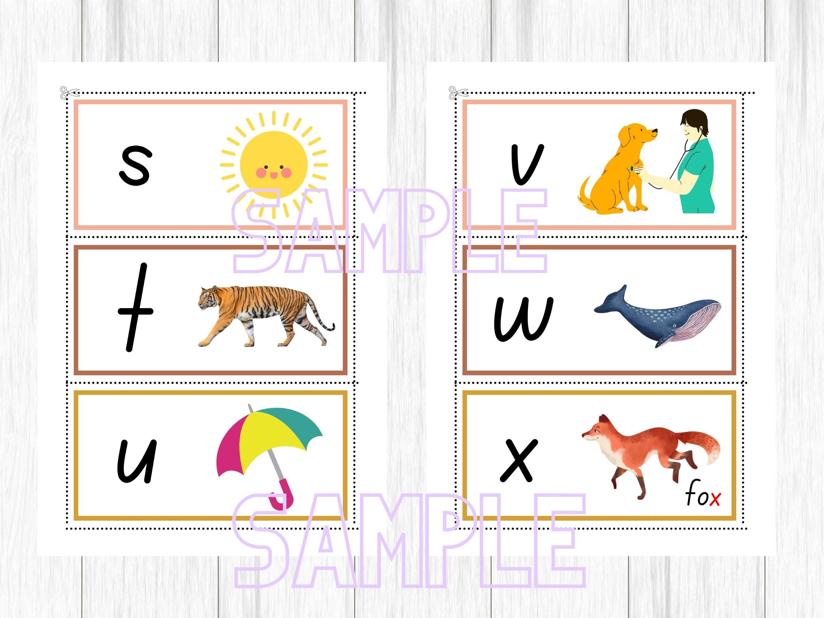 Manuscript Font Letter Sound Cards, Letter Sounds, Alphabet Letter ...
