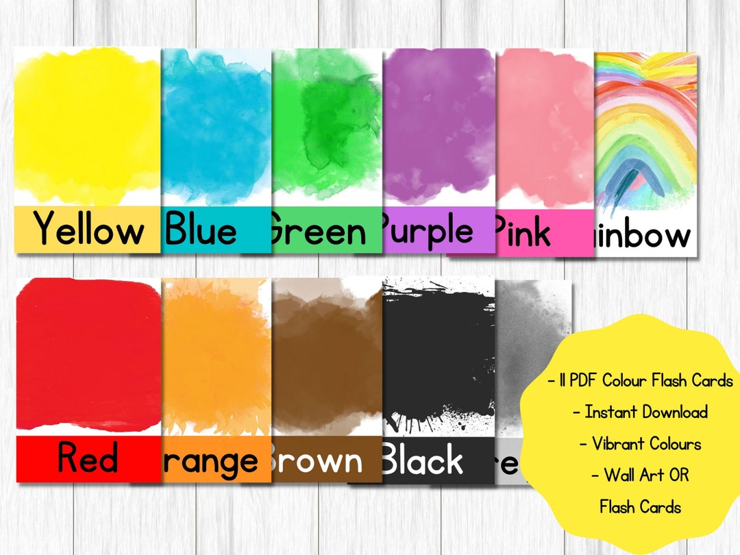 Colour Flash Cards, Color Flash Cards, Colour Posters, Learning Colours ...