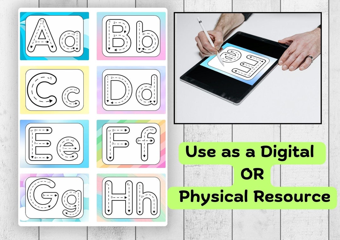 Printable Alphabet Letter Tracing Cards | Upper & Lowercase | Perfect ...