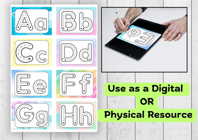 Printable Alphabet Letter Tracing Cards | Upper & Lowercase | Perfect ...
