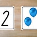 Balloon Theme 1-10 Number Flash Cards, Colour and Quantity Matching ...