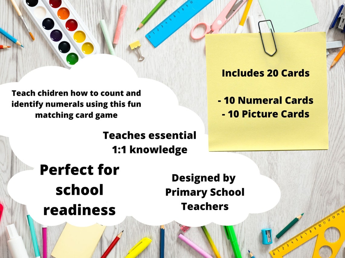 Number Cards, Counting Cards, Toddler Learning Printable, Printable ...