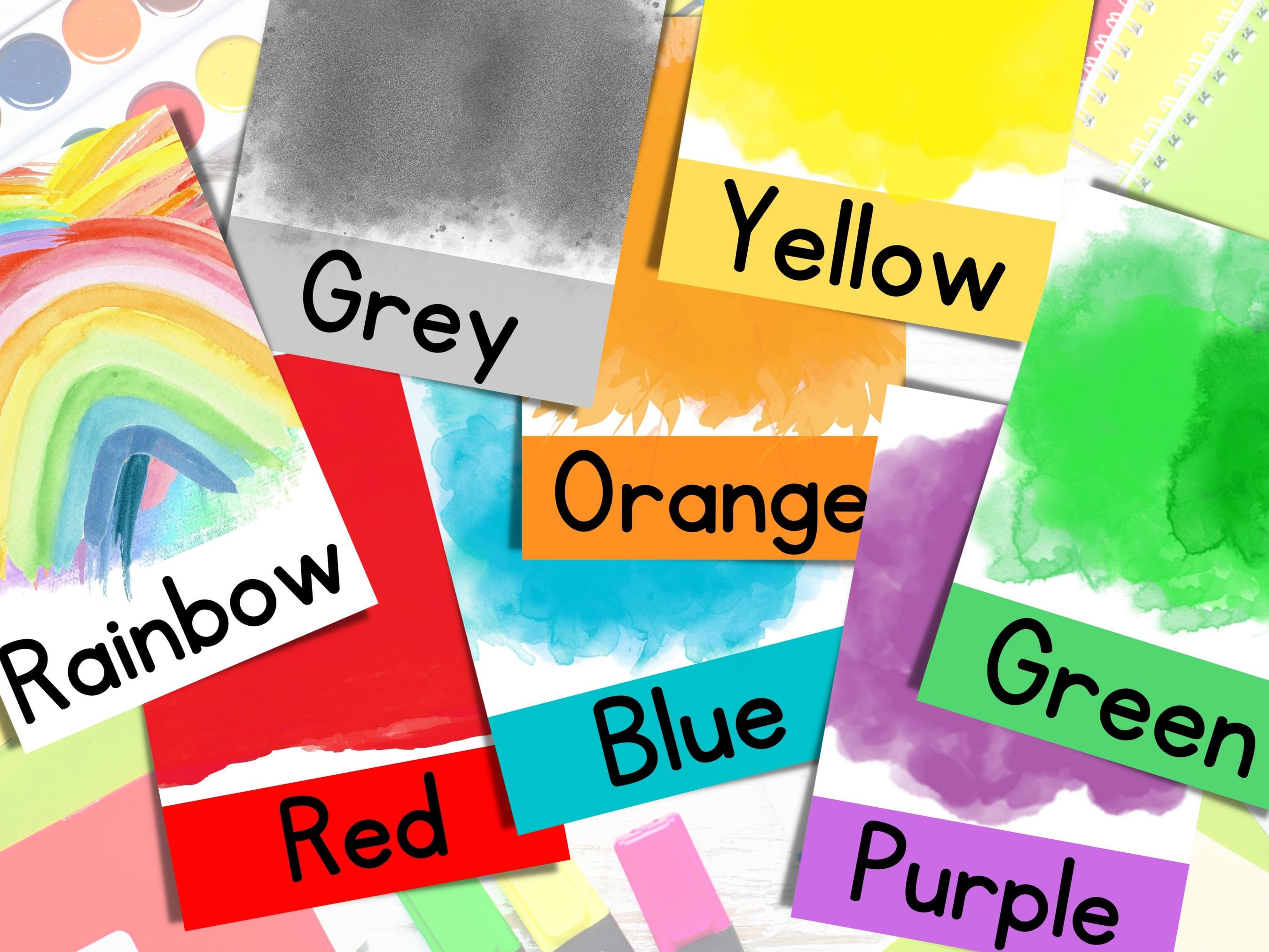Colour Flash Cards, Color Flash Cards, Colour Posters, Learning Colours ...