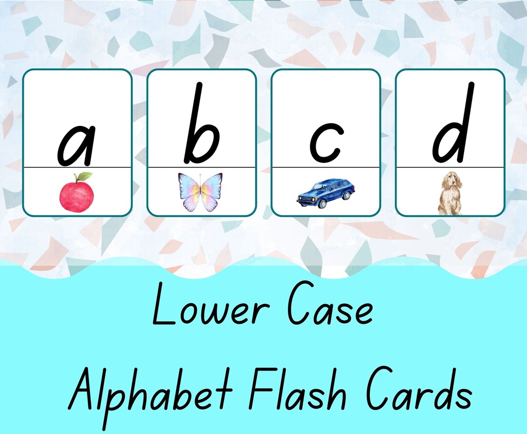 Lower Case Alphabet Flash Cards, Lower Case Letters Flash Cards, Large ...