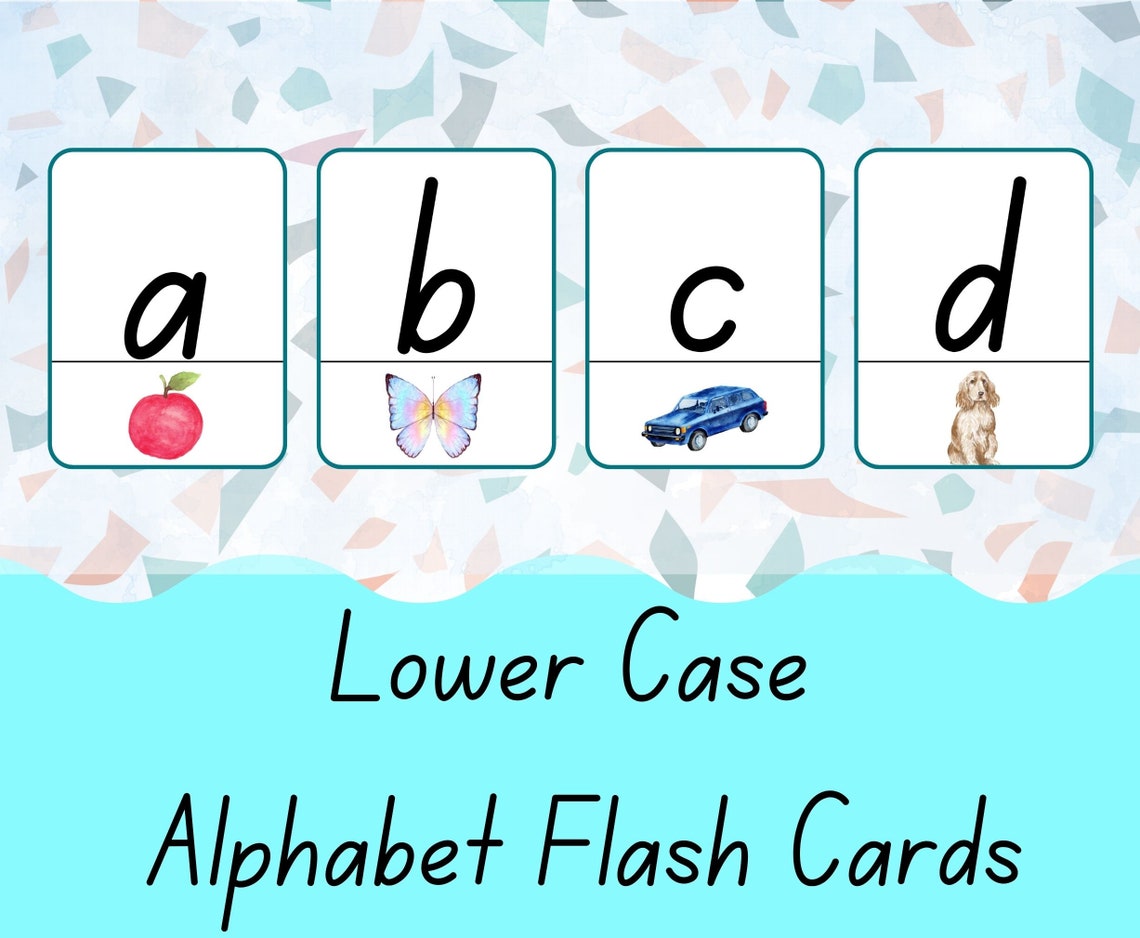 Lower Case Alphabet Flash Cards Lower Case Letters Flash - Etsy