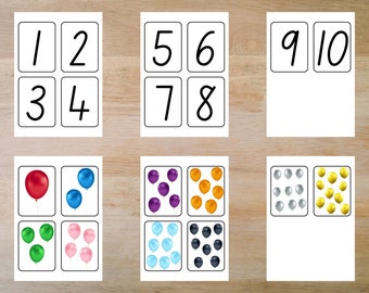 Counting, Number and Quantity Matching Cards - Etsy