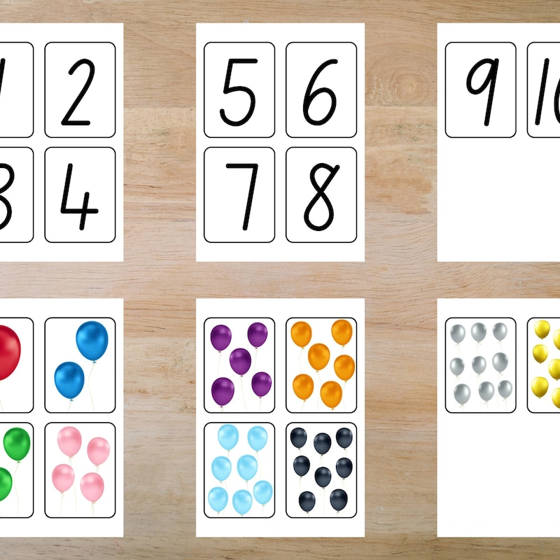 Number Flash Cards - Etsy