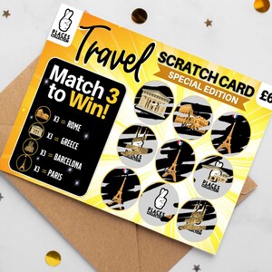 Travel Scratch Card | Travel Gift | Holiday Reveal | Custom Scratch ...