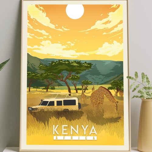 Kenya Africa Art Print Travel Poster Home Decor XR2865 - Etsy